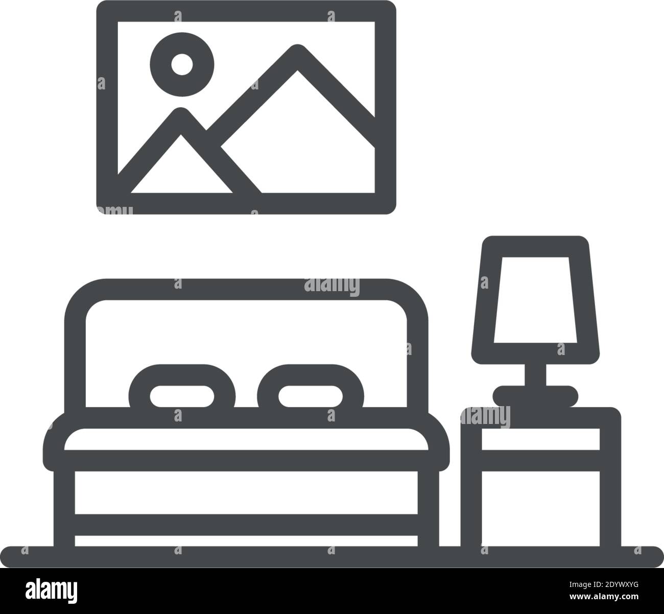 bed vector icon modern simple vector illustration Stock Vector Image ...
