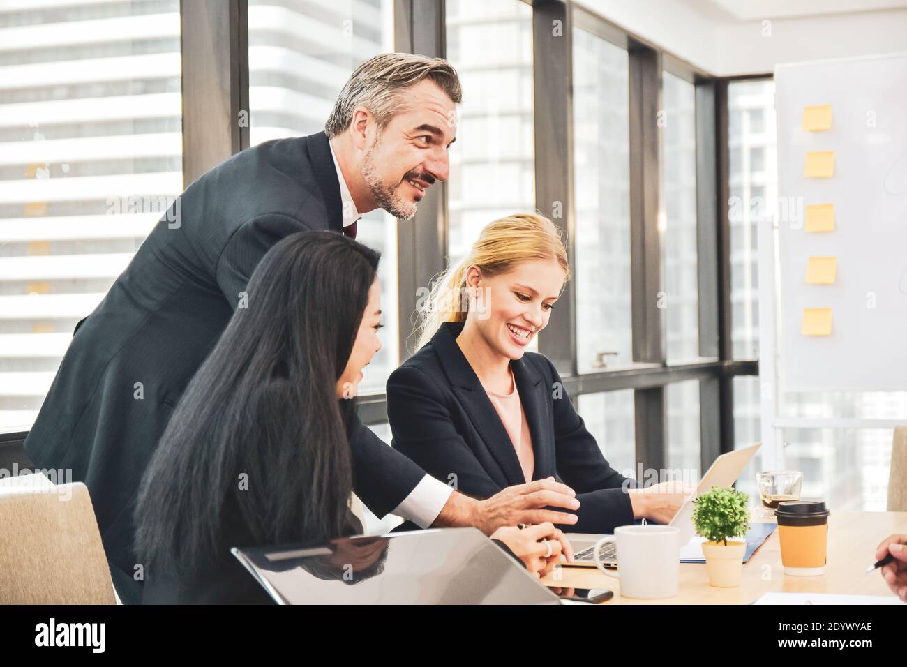 Business team meeting in office teamwork planing marketing project ...