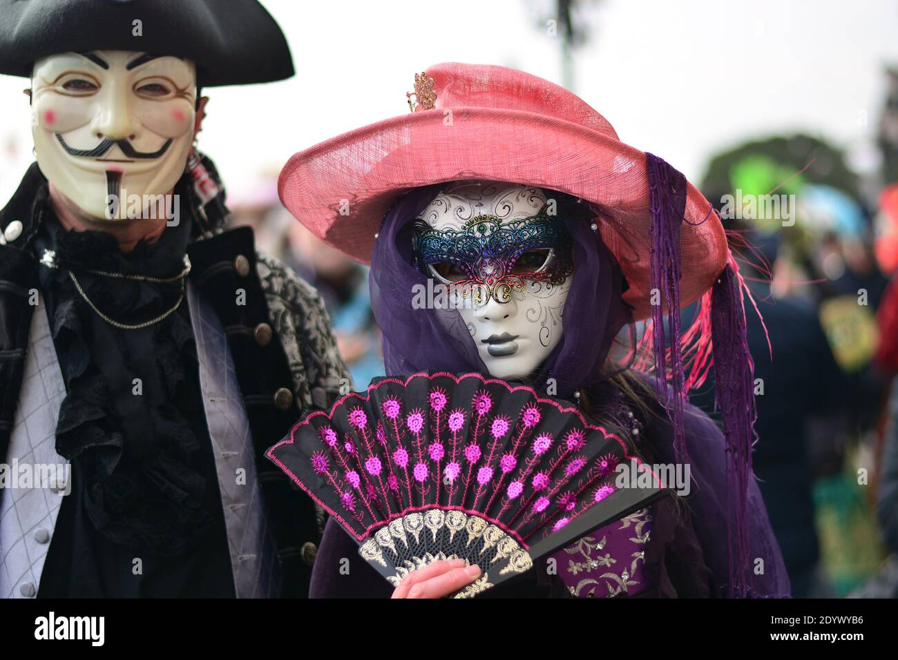 A colorful couple for carnival Stock Photo - Alamy