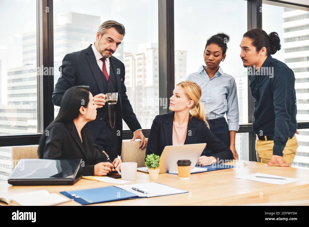 Business team meeting in office teamwork planing marketing project ...