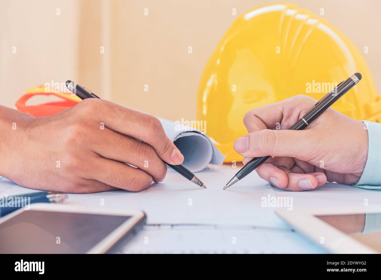 Businessman holding pen writing on paper document working,Close up hand ...