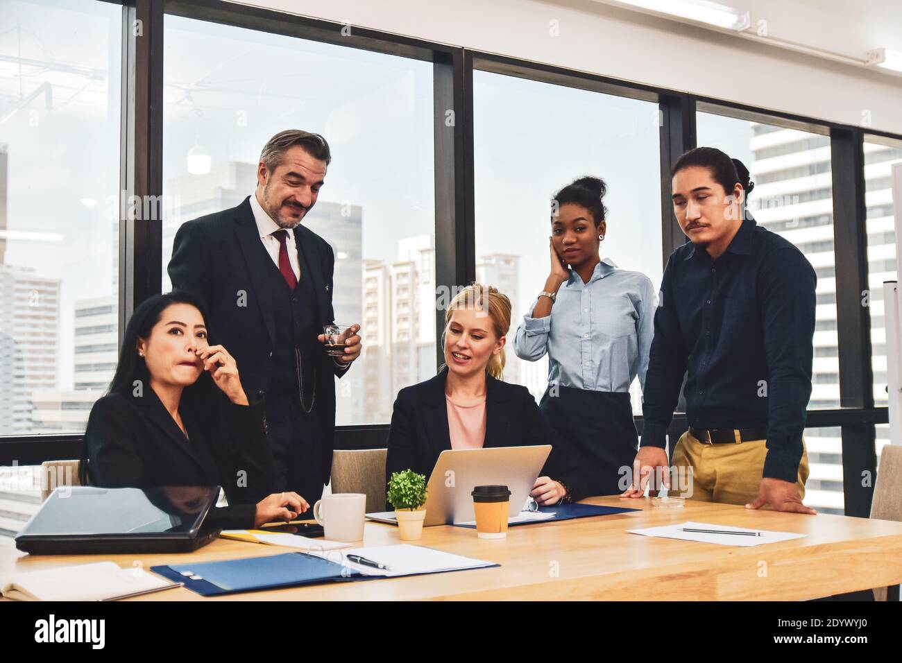 Business team meeting in office teamwork planing marketing project ...