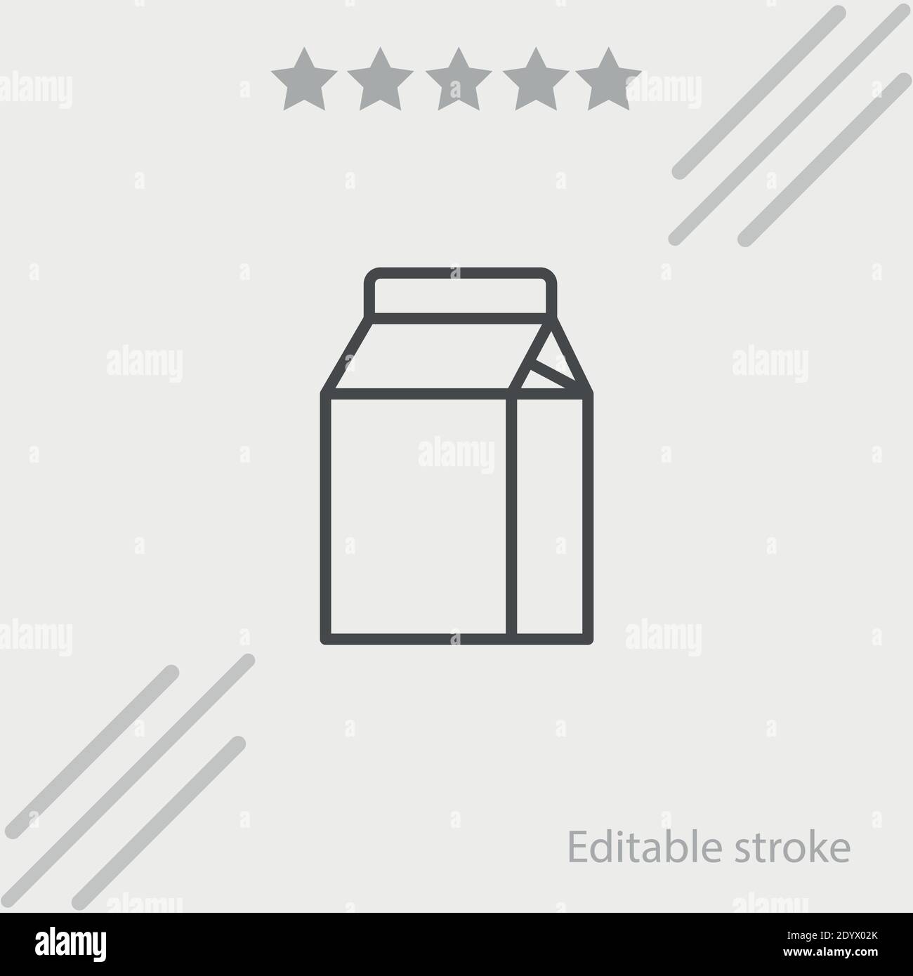milk brik vector icon modern simple vector illustration Stock Vector ...