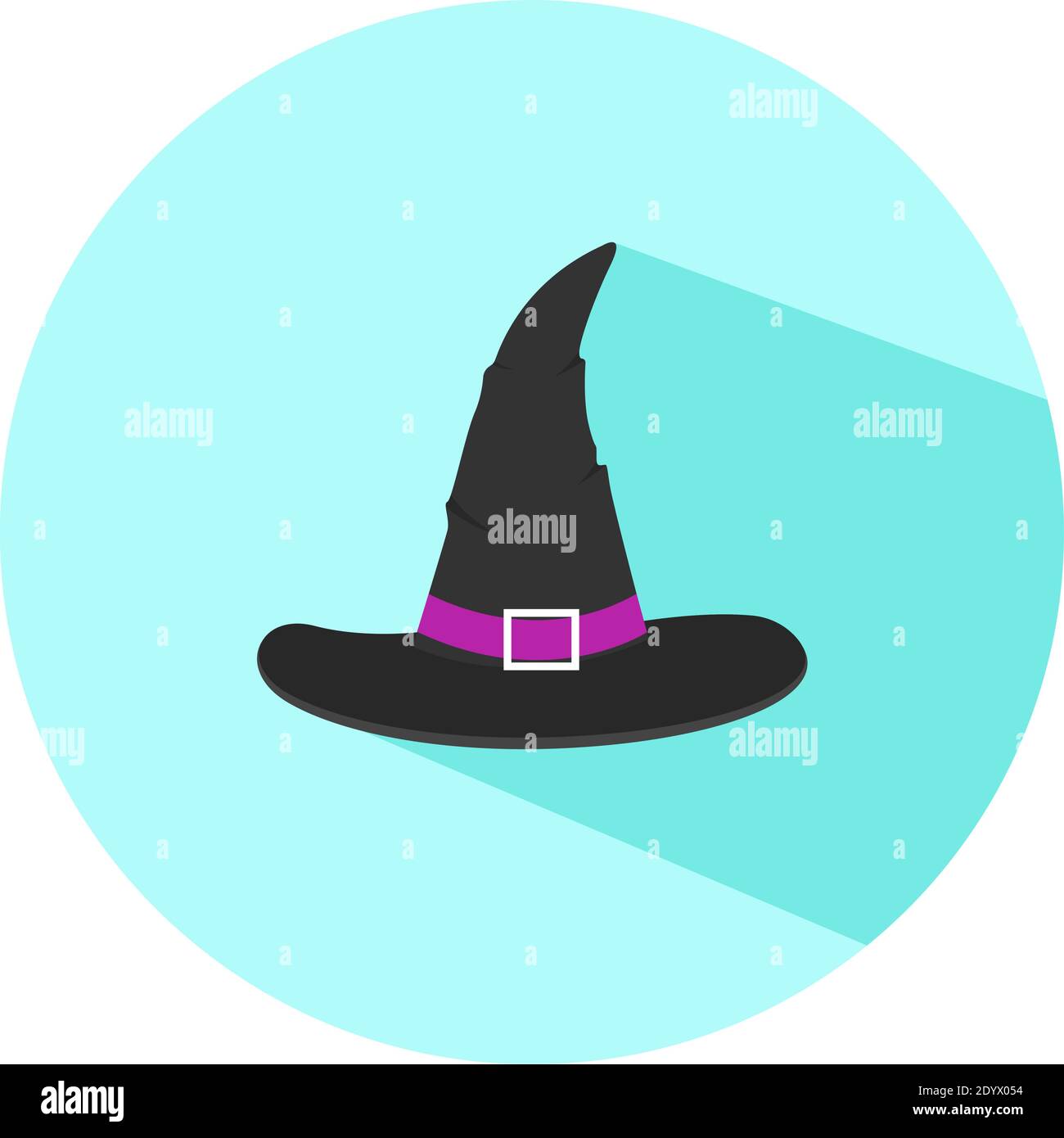 Witch hat, illustration, vector on a white background Stock Vector ...