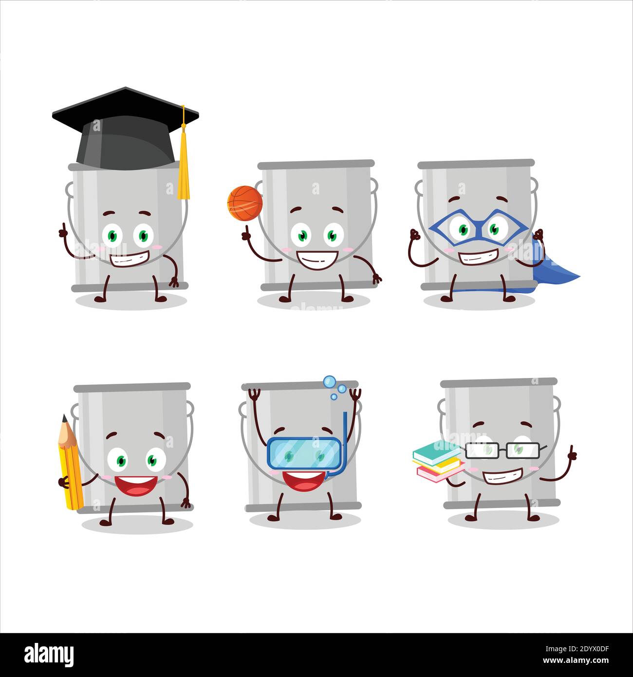 Grey paint bucket Stock Vector Images - Alamy