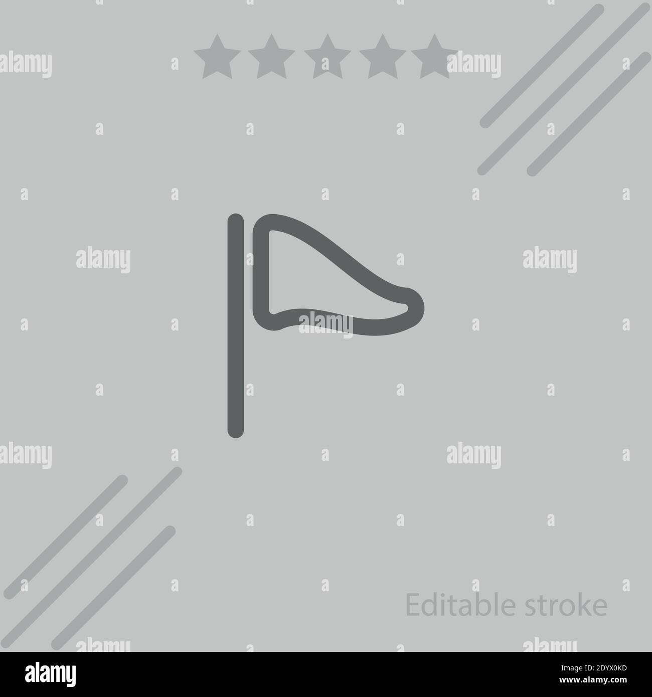 flag triangle outline vector icon modern simple vector illustration ...