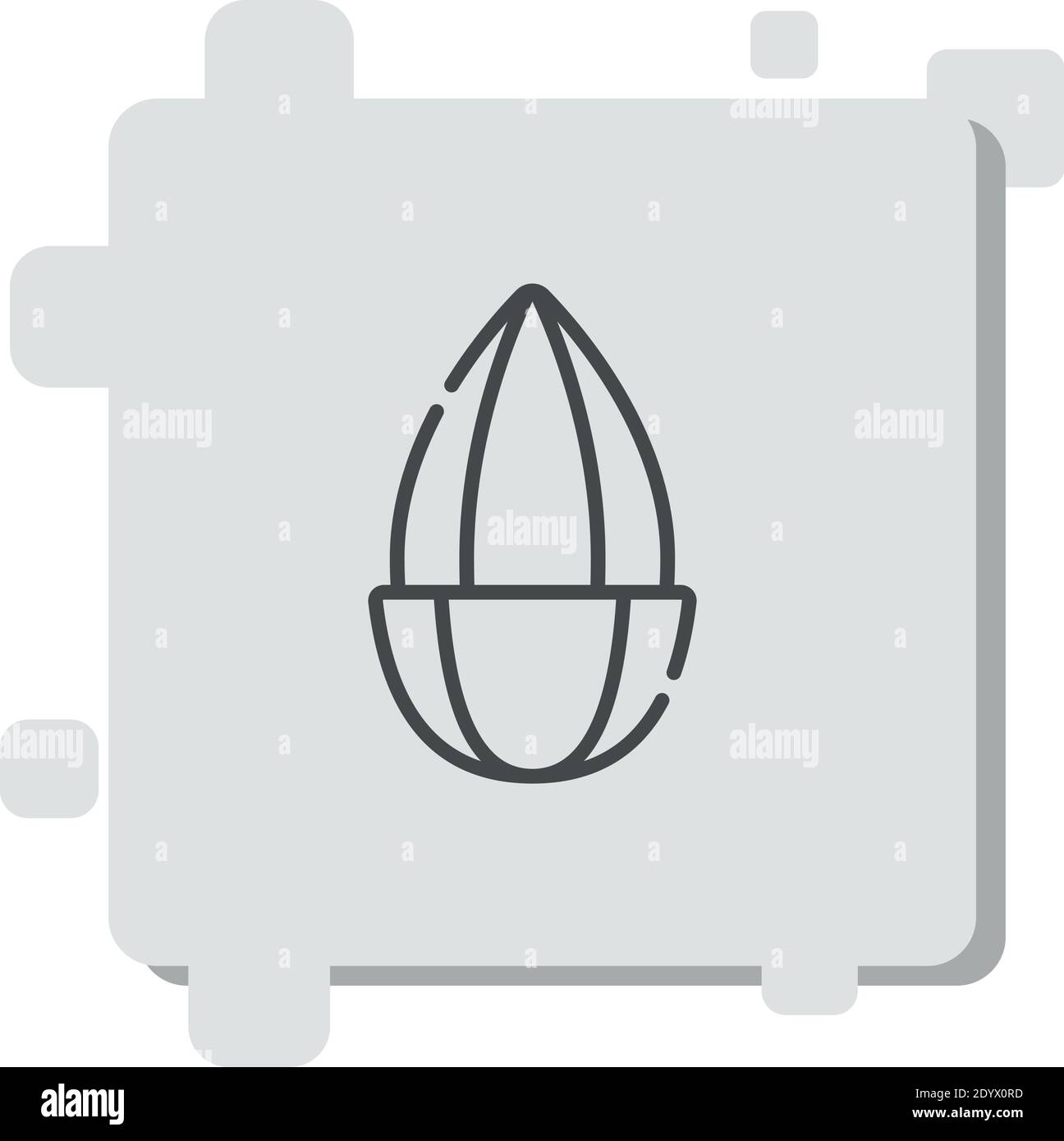almond vector icon modern simple vector illustration Stock Vector Image ...