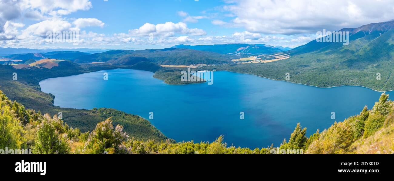 Panorama of lake Rotoiti in New Zealand Stock Photo - Alamy