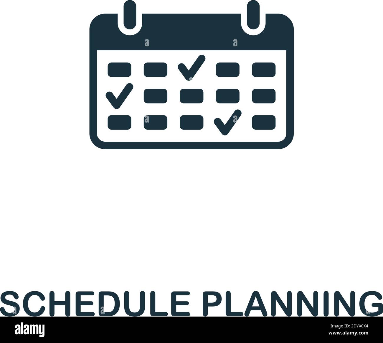 Schedule Planning icon. Premium style design from business management ...