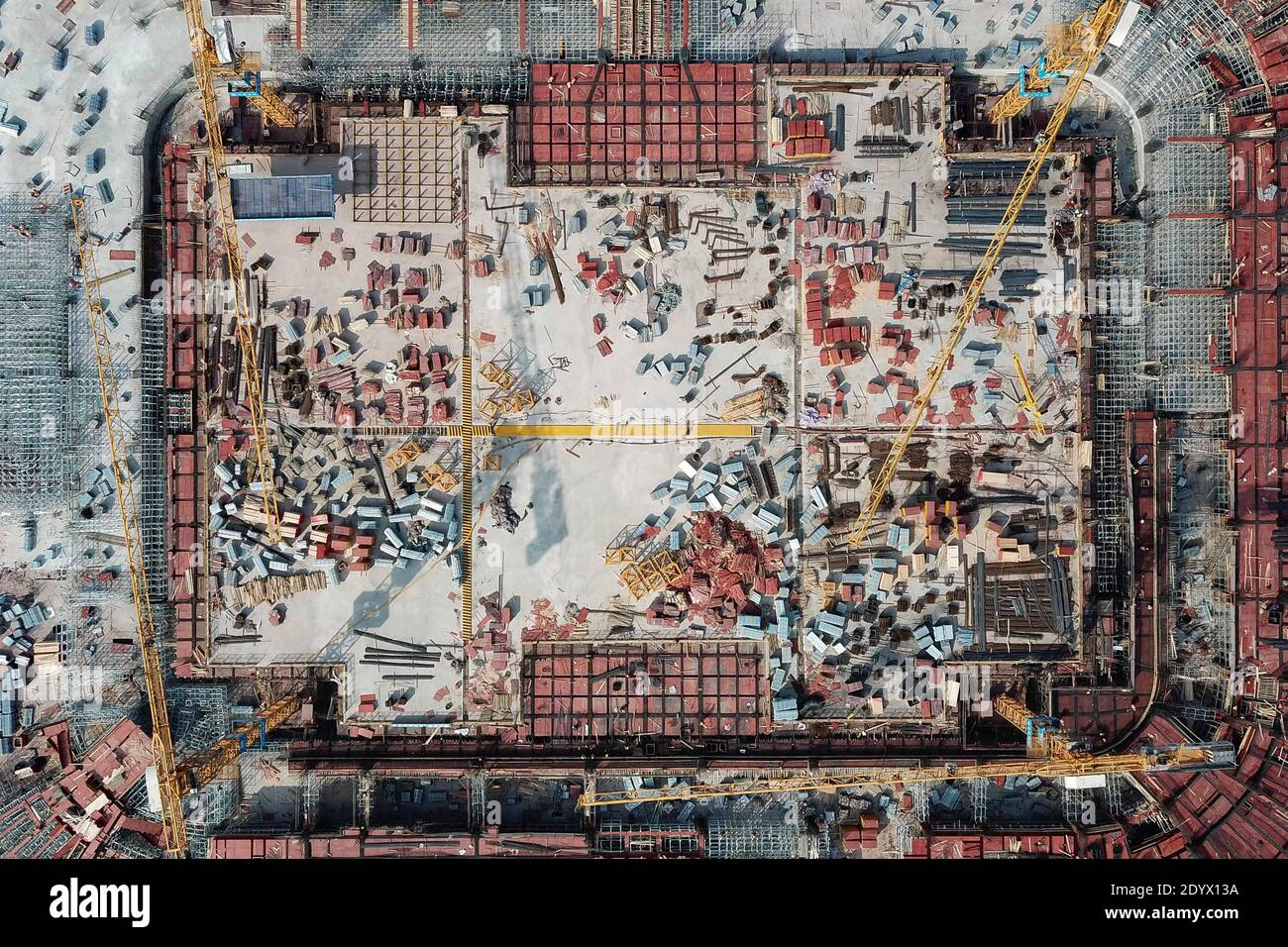 An aerial view of the Guangzhou Evergrande Football Stadium, the future ...