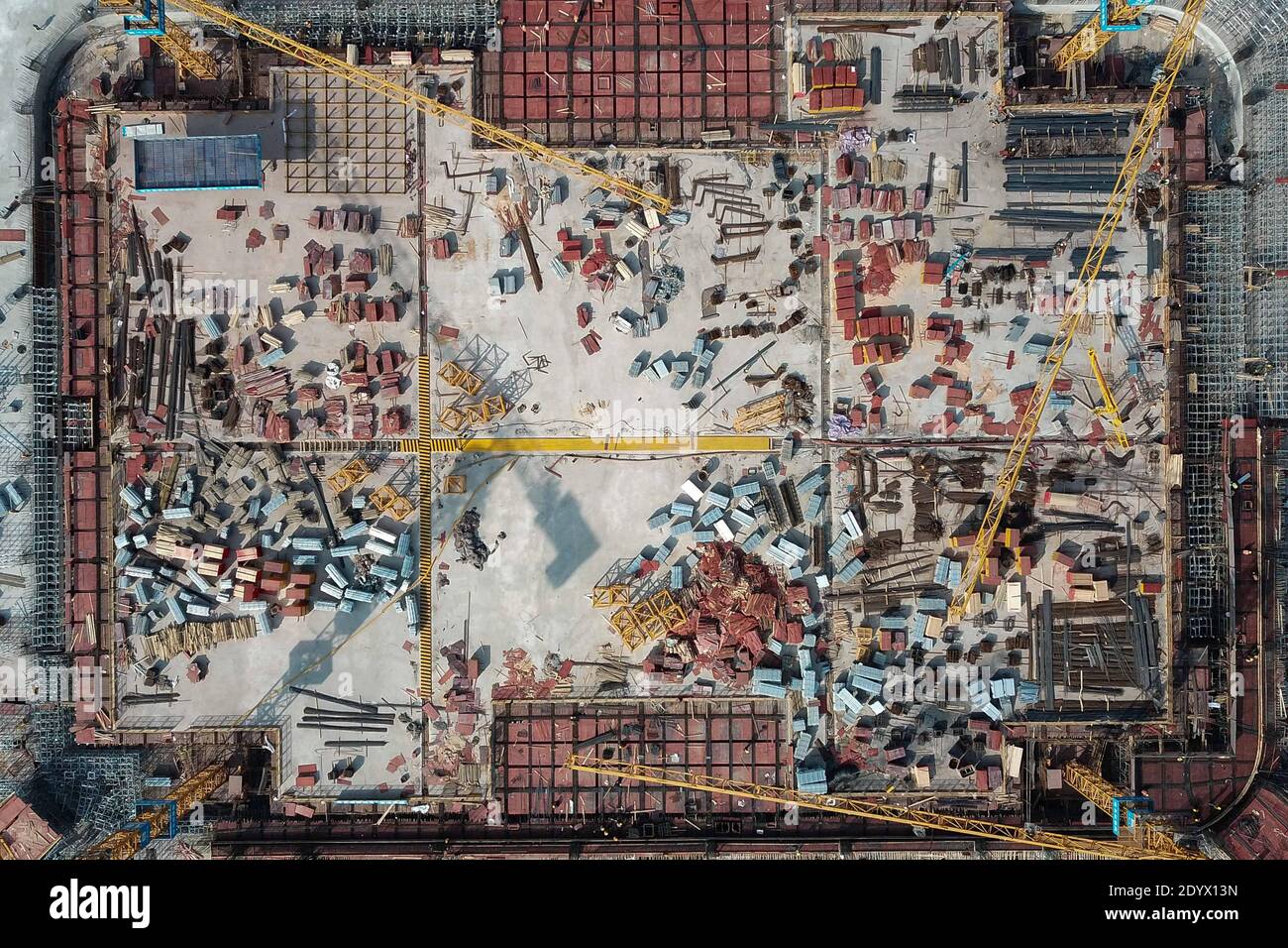 An aerial view of the Guangzhou Evergrande Football Stadium, the future ...