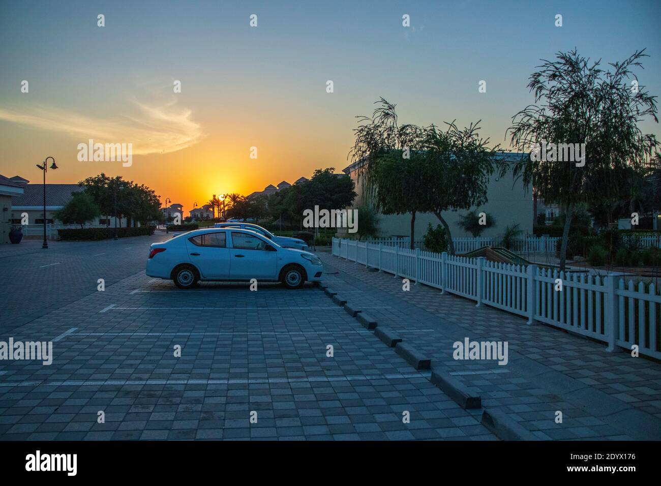 Parking lot during sunset hi-res stock photography and images - Alamy