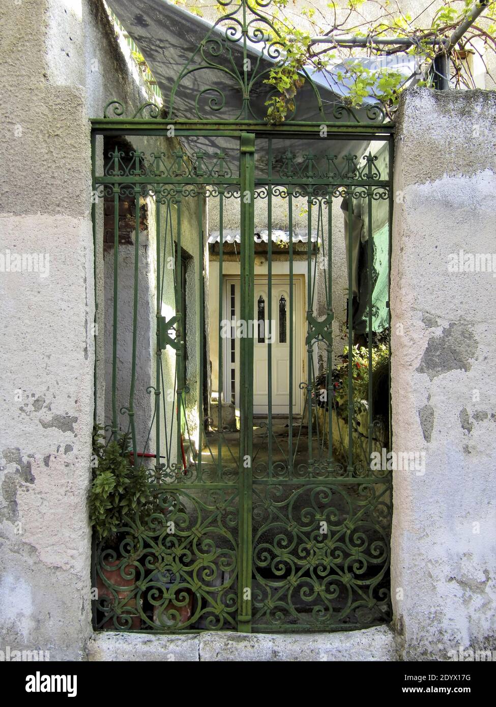 Old Metal Gate, Galatas Village, Crete, Greeece Stock Photo - Alamy