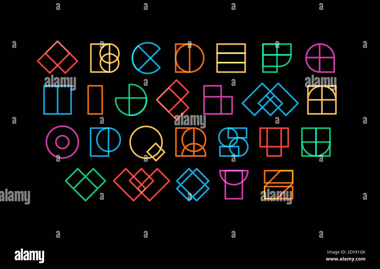 Line Designs Geometry Letters