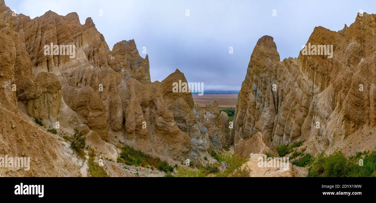 Clay cliffs Paritea in New Zealand Stock Photo - Alamy