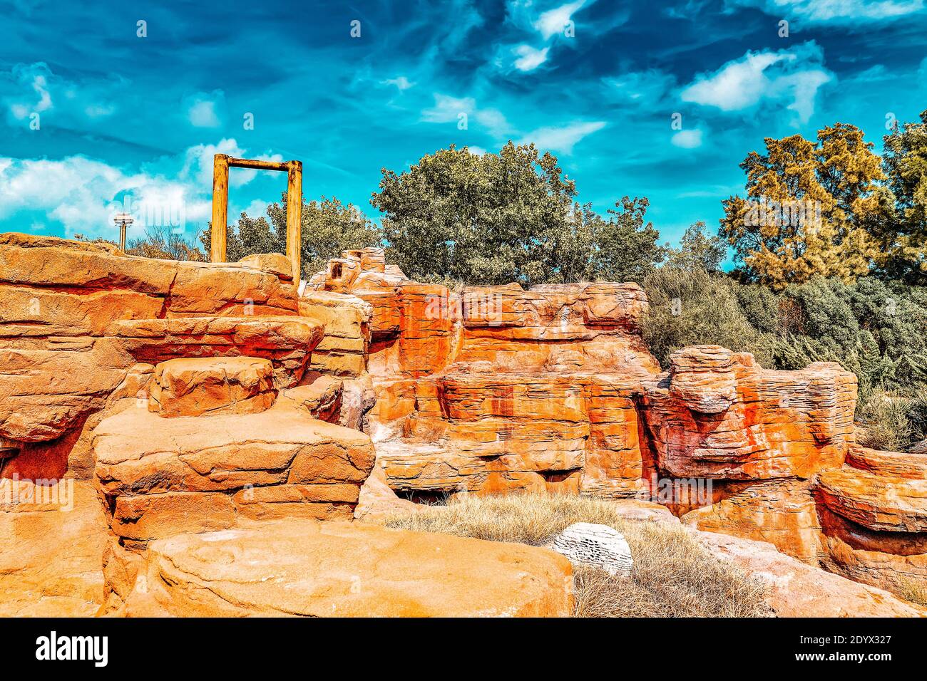 Typical Midwest and Wild west outdoor view Stock Photo - Alamy