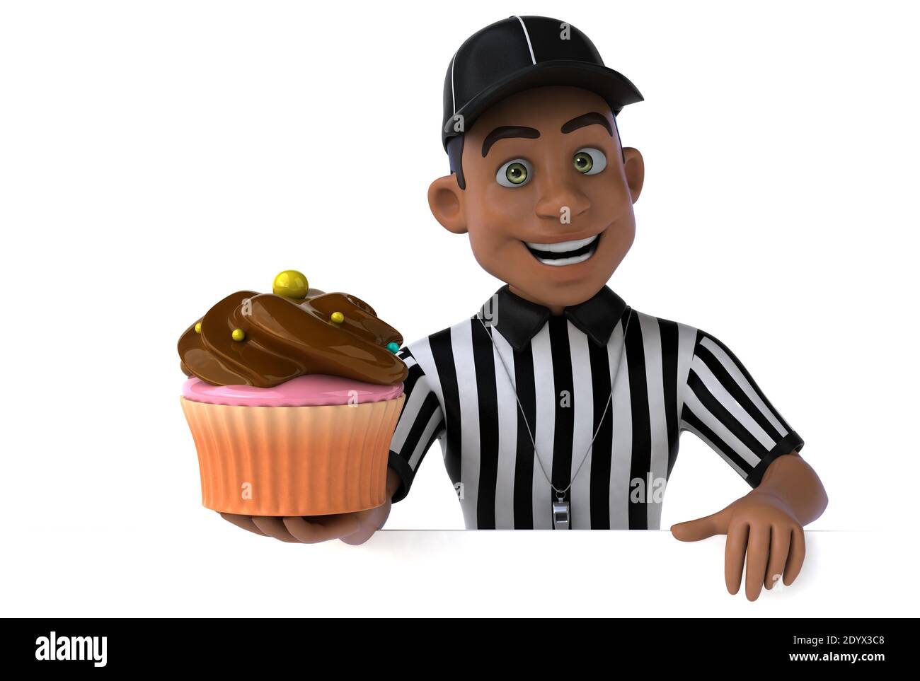 Fun 3D Illustration of an american Referee Stock Photo - Alamy