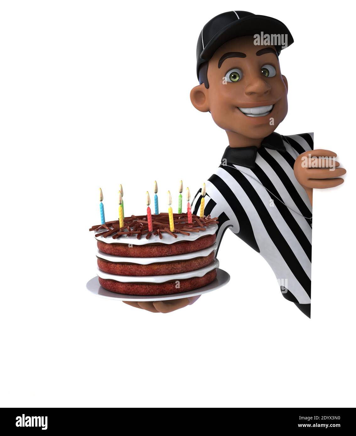 Fun 3D Illustration of an american Referee Stock Photo - Alamy