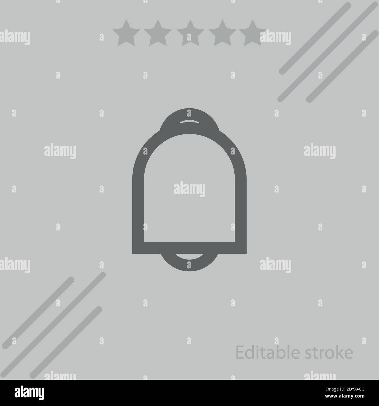 bell outline vector icon modern simple vector illustration Stock Vector ...