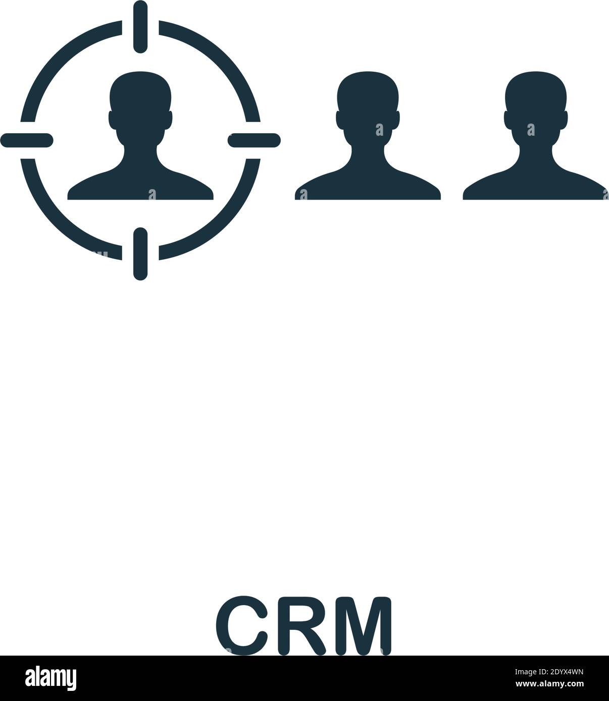 Crm icon. Premium style design from business management icon collection ...