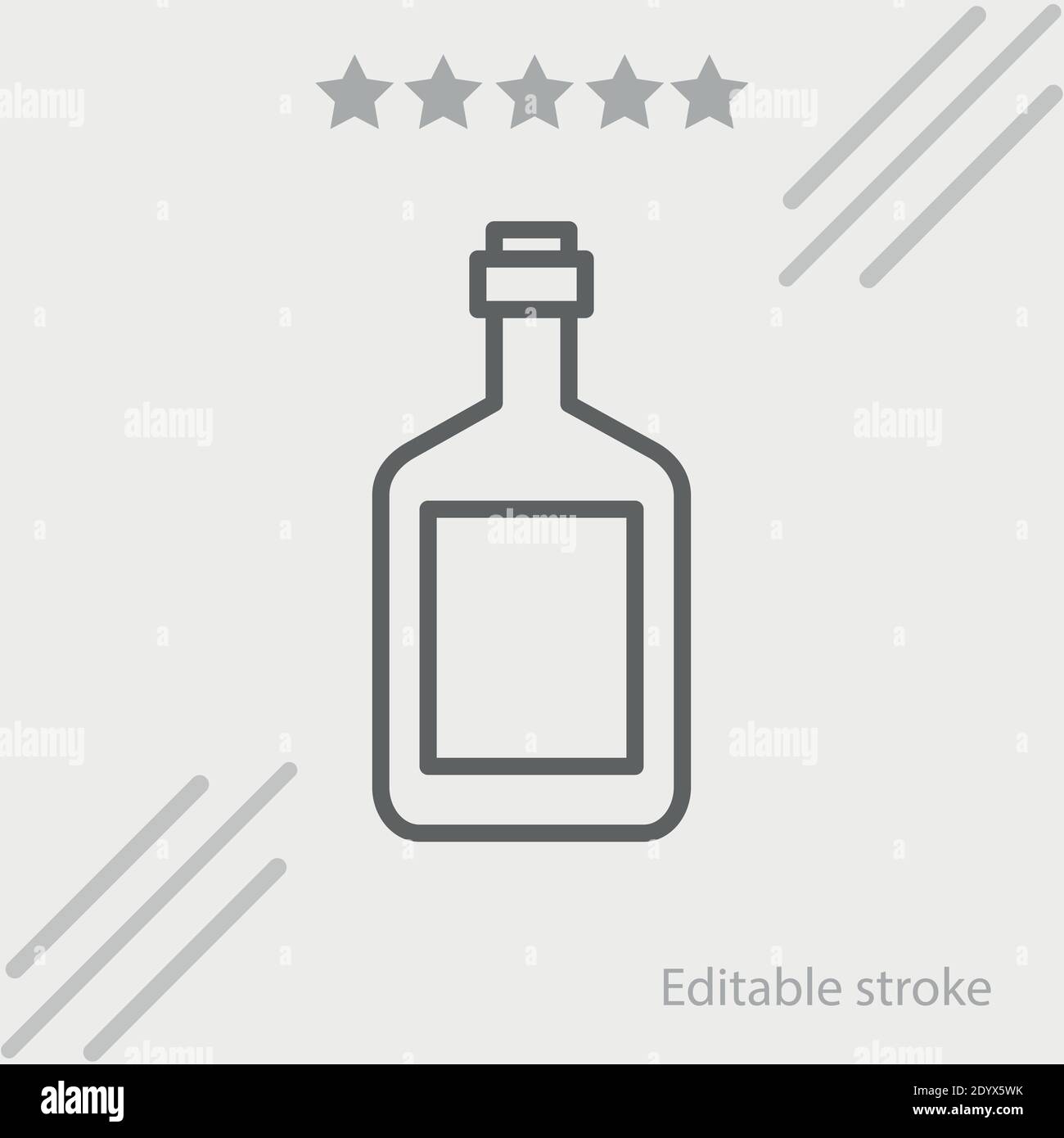 cognac bottle vector icon modern simple vector illustration Stock ...