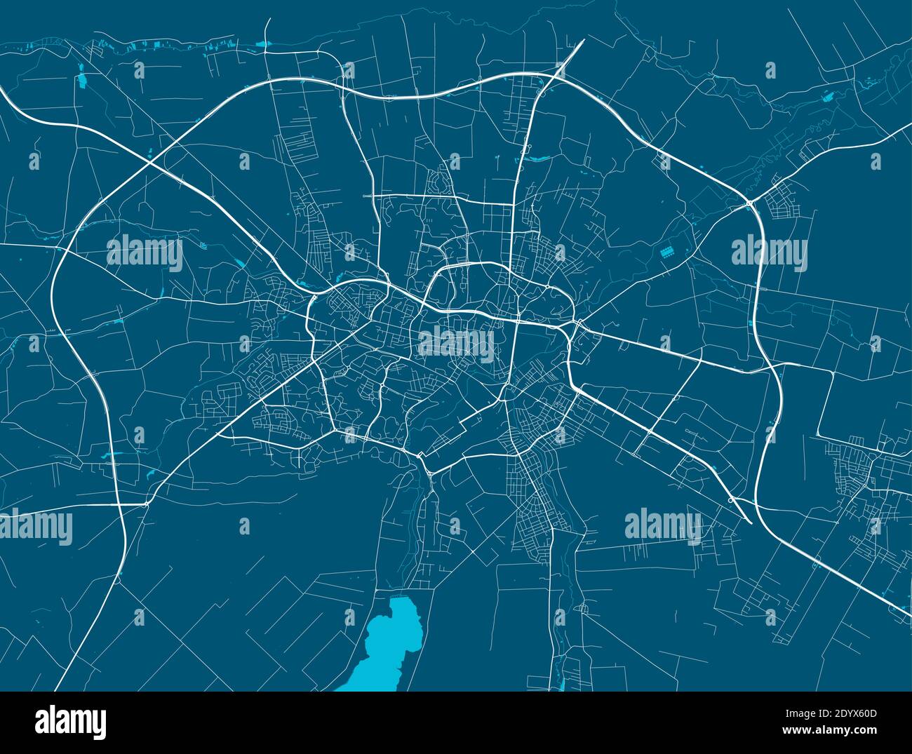 Lublin city map poster. Map of Lublin street map poster. Lublin map ...