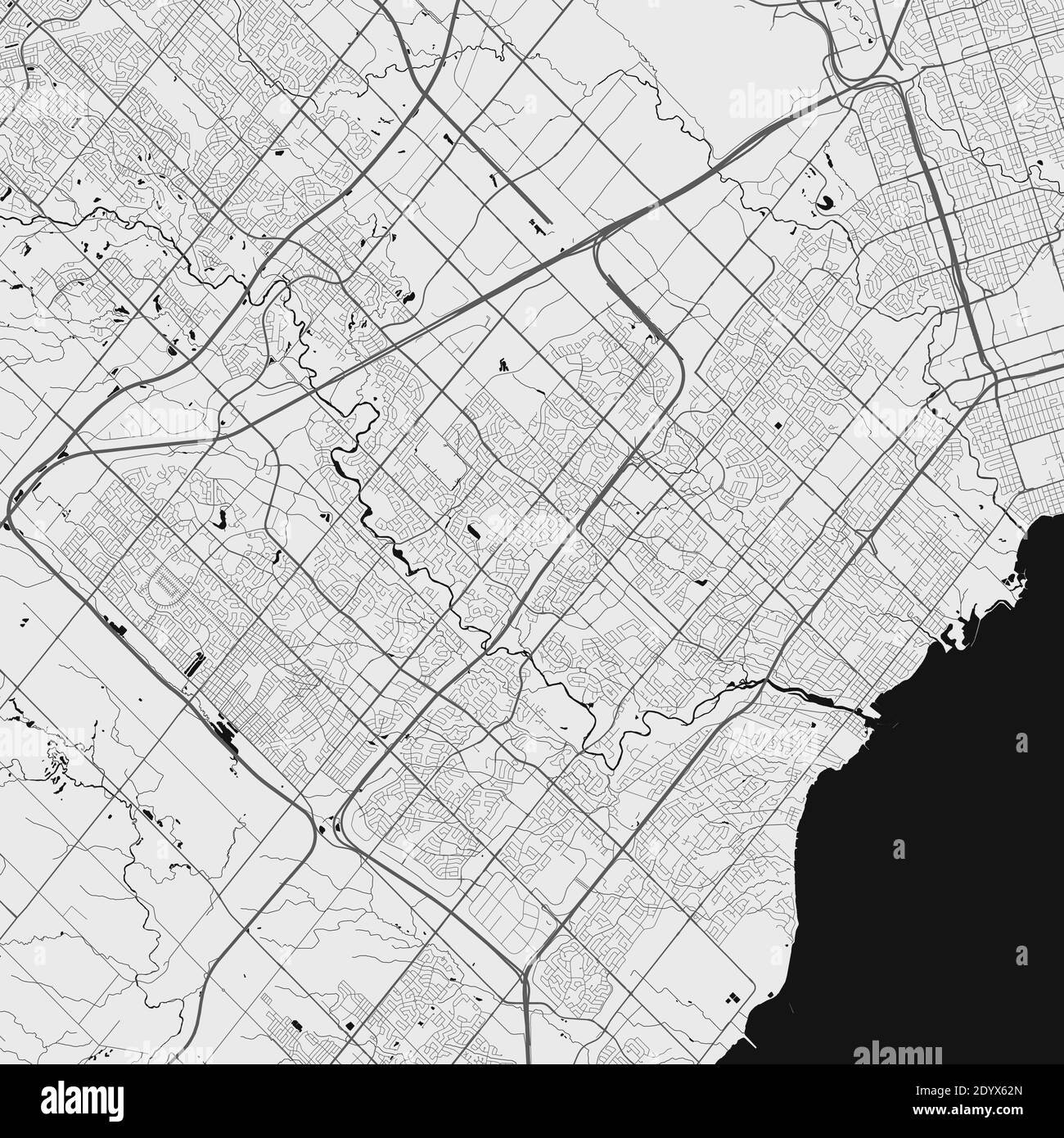 Urban city map of Mississauga. Vector illustration, Mississauga map art ...