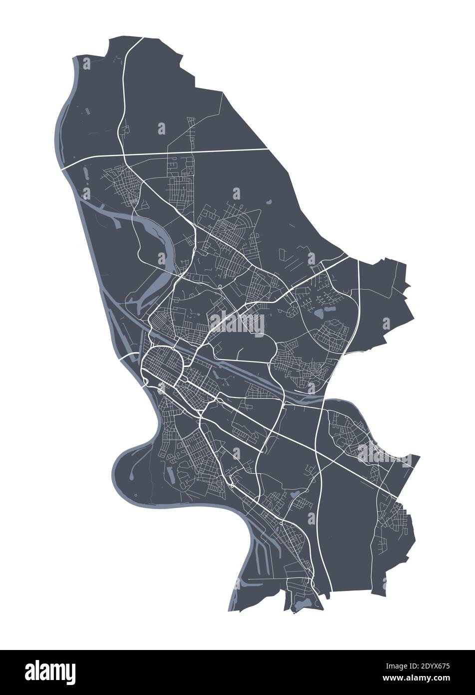 Mannheim map detailed map Stock Vector Images - Alamy