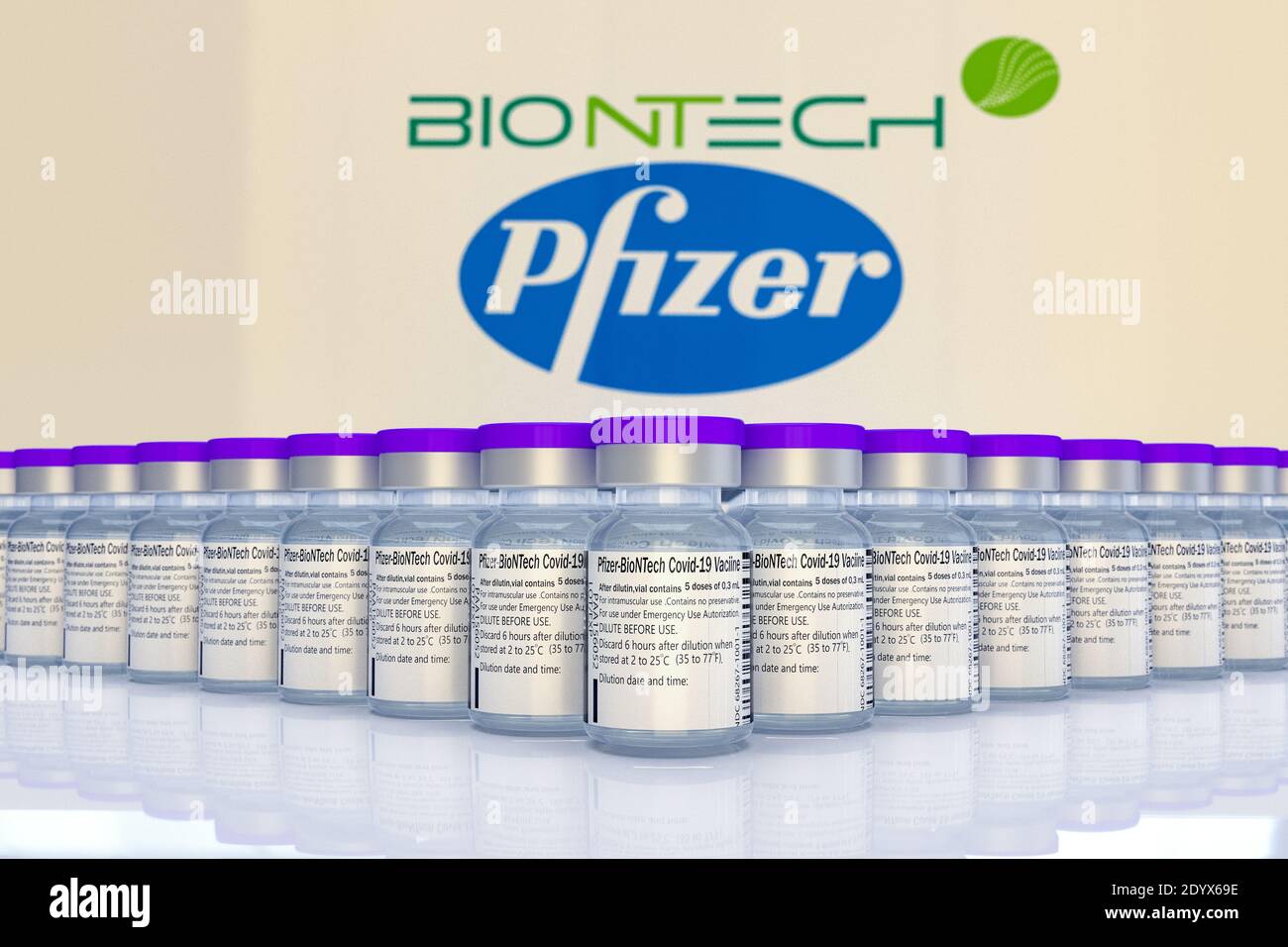 Covid-19 vaccine jointly developed by Pfizer and BioNTech Stock Photo ...