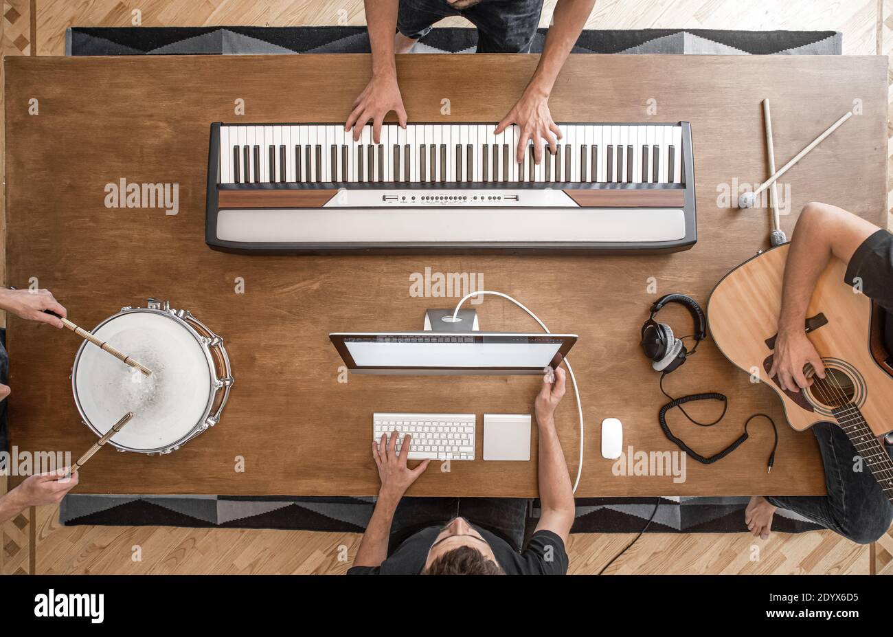 Top view hands rock musician hi-res stock photography and images - Alamy