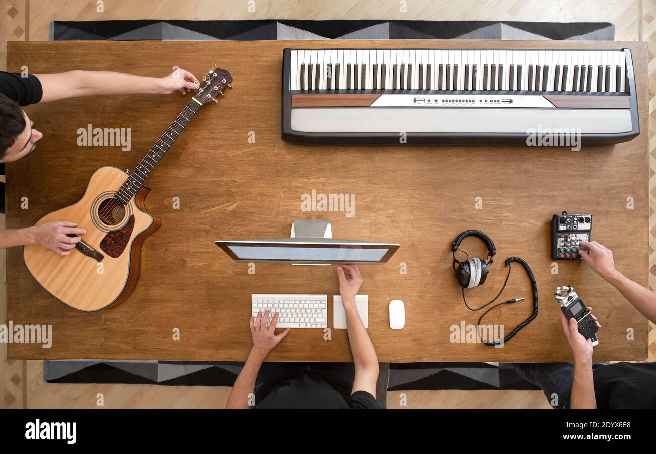 Top view hands rock musician hi-res stock photography and images - Alamy