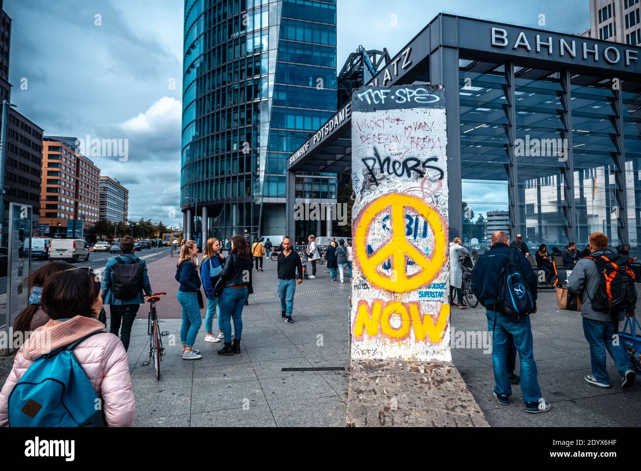 Berlin, Germany - 20 September 2019: Railroad station at Potsdam Square ...