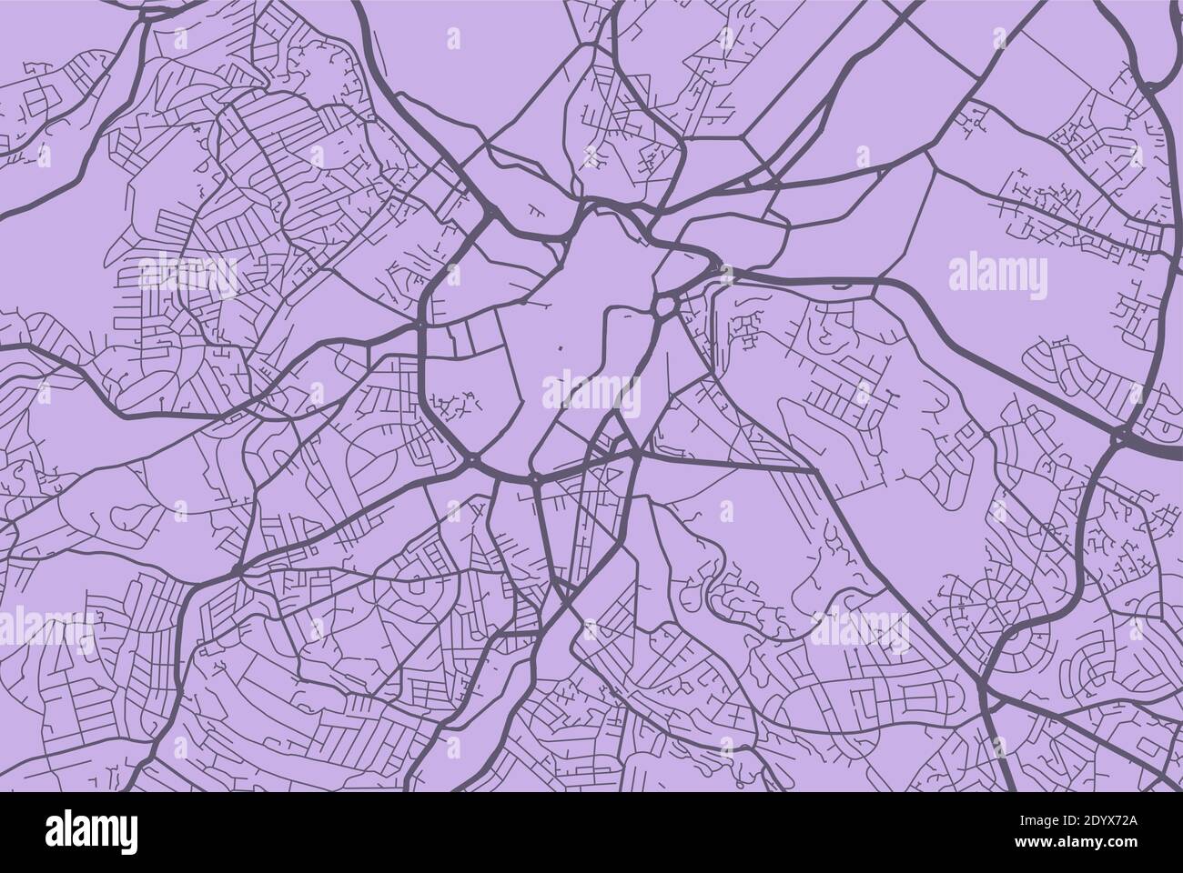Detailed map of Sheffield city administrative area. Royalty free vector ...