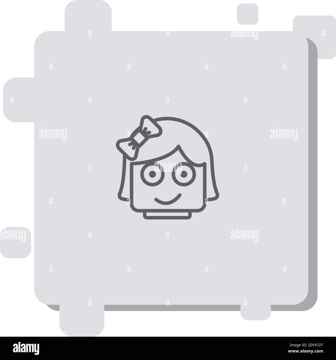 girl vector icon modern simple vector illustration Stock Vector Image ...