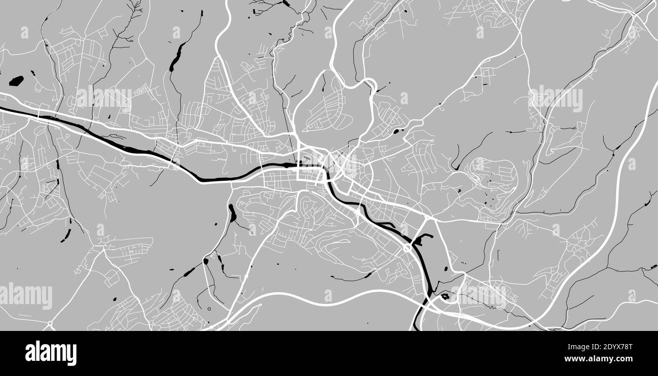 Urban city map of Saarbrucken. Vector illustration, Saarbrucken map art ...