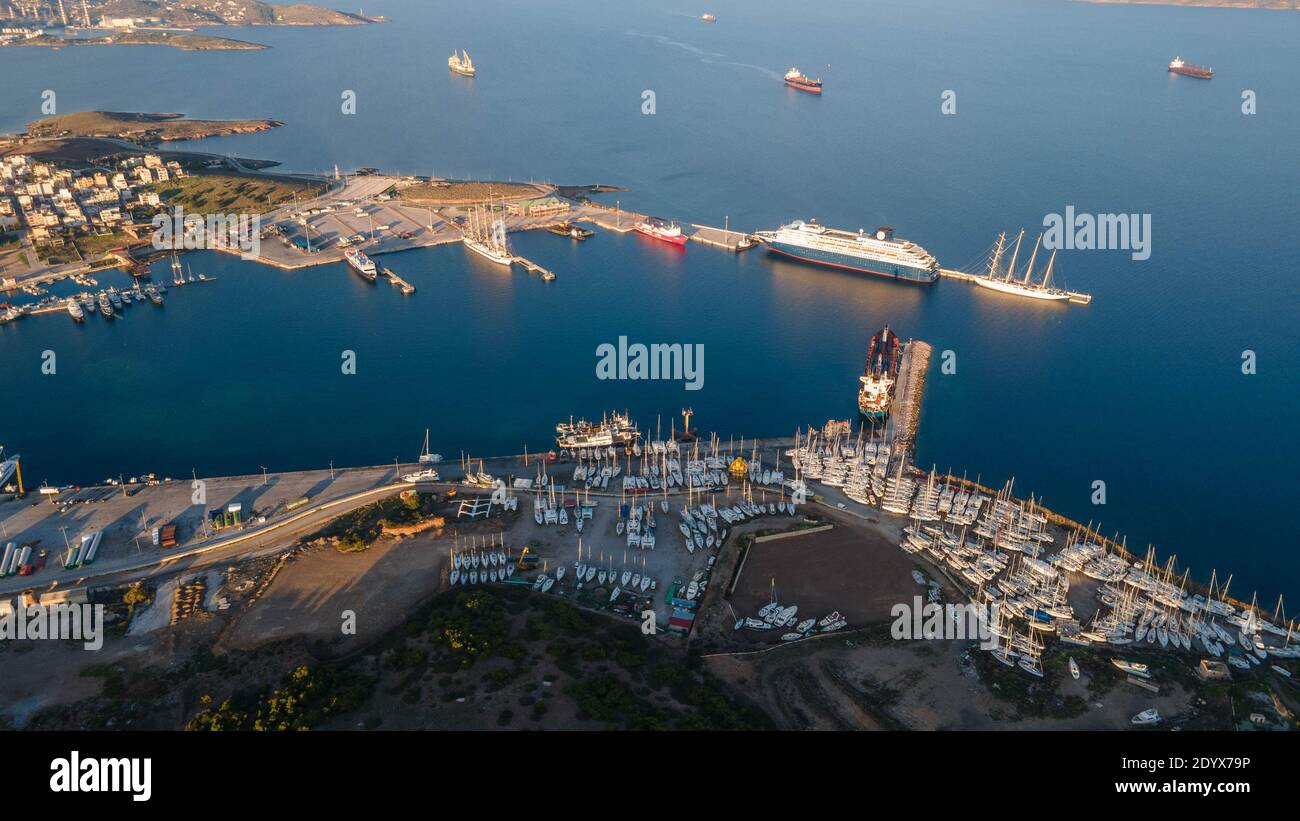 The commercial port of Lavrio,Greece Stock Photo - Alamy
