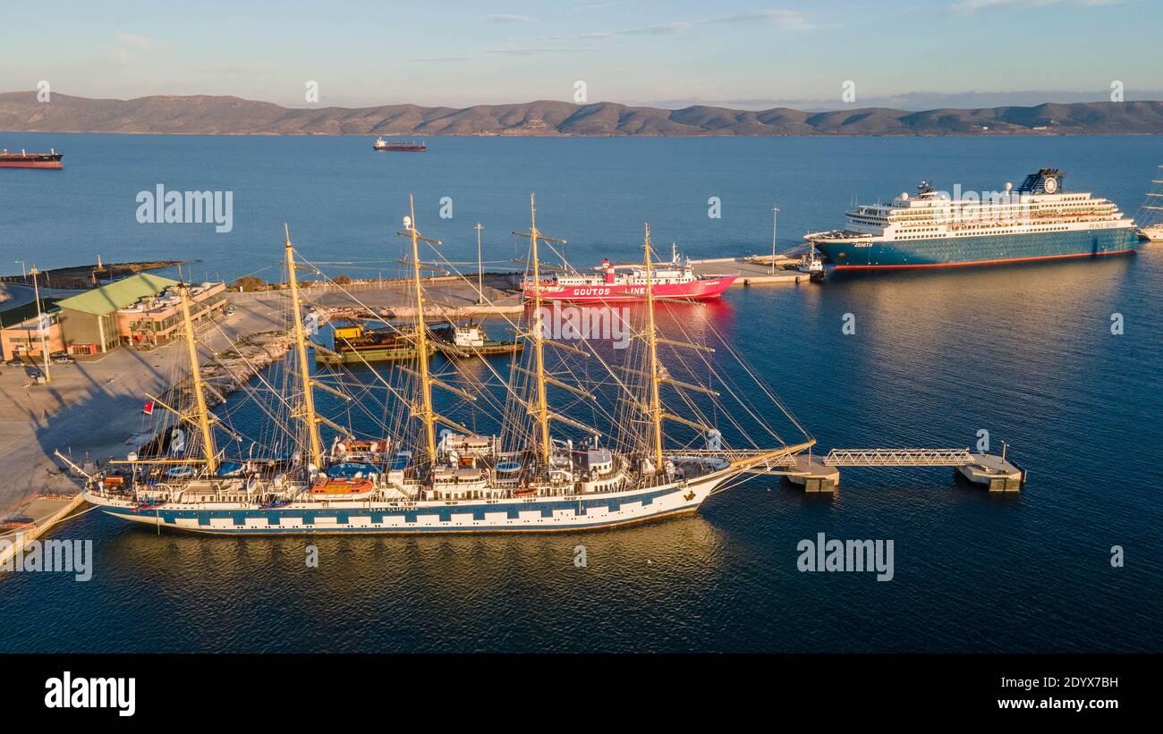 The commercial port of Lavrio,Greece Stock Photo - Alamy