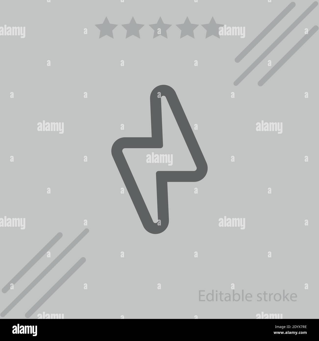 bolt outline vector icon modern simple vector illustration Stock Vector ...