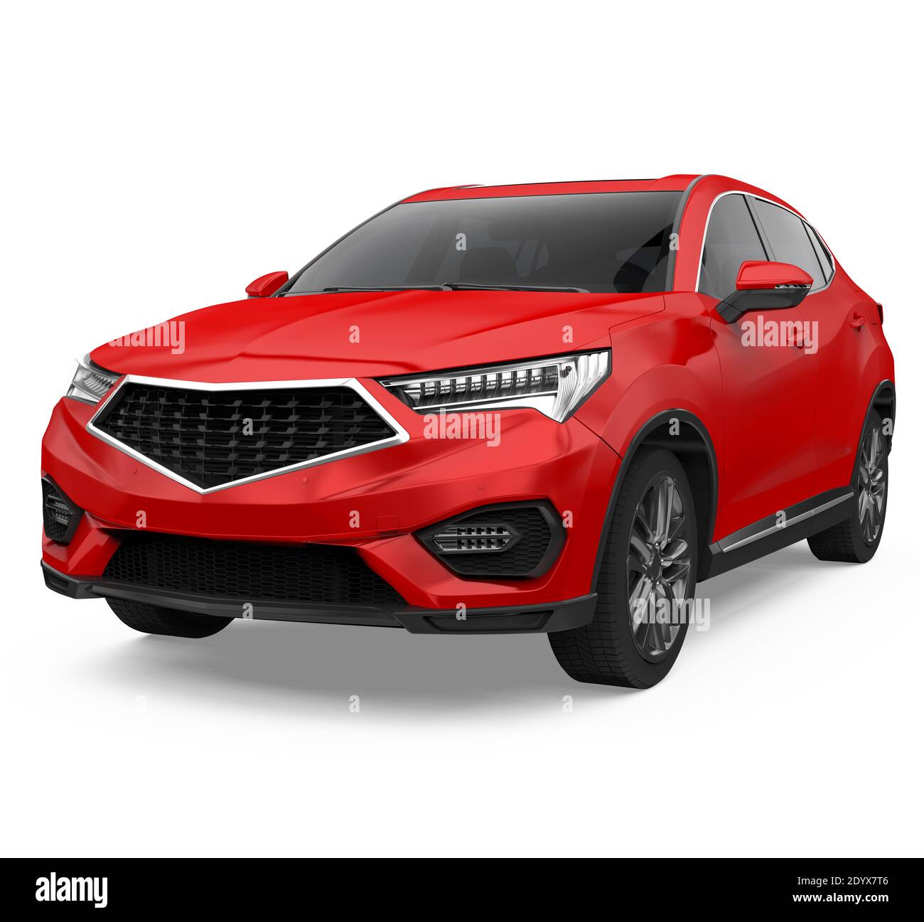 Red SUV Car Isolated Stock Photo - Alamy