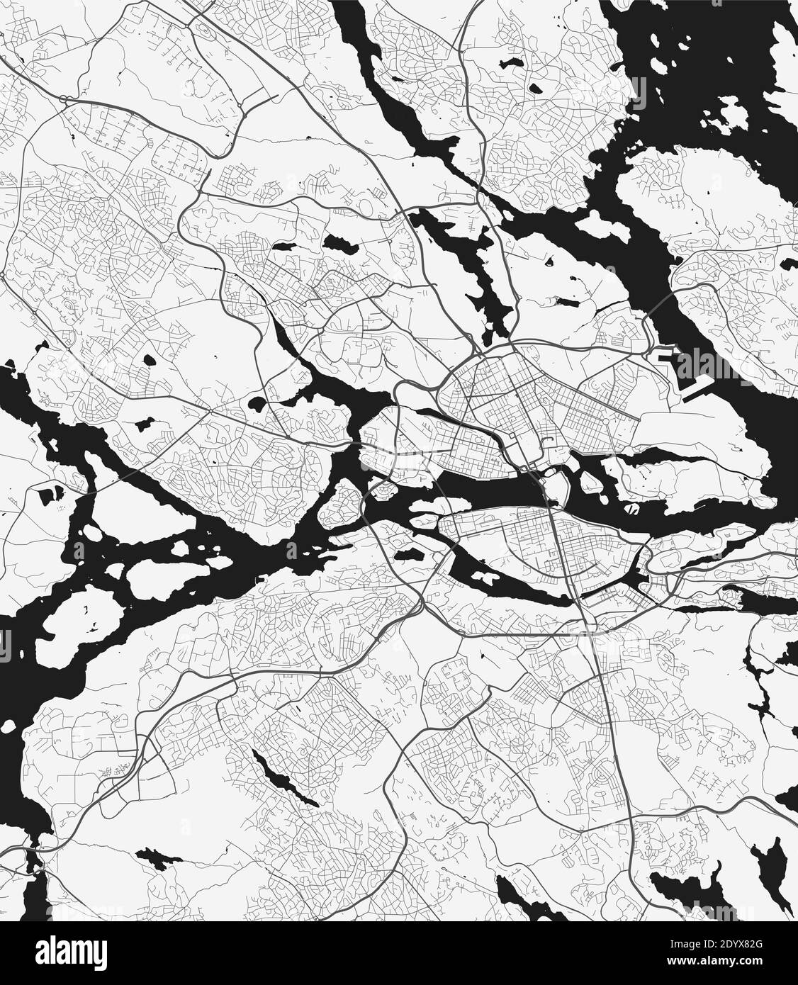 Urban city map of Stockholm. Vector illustration, Stockholm map ...