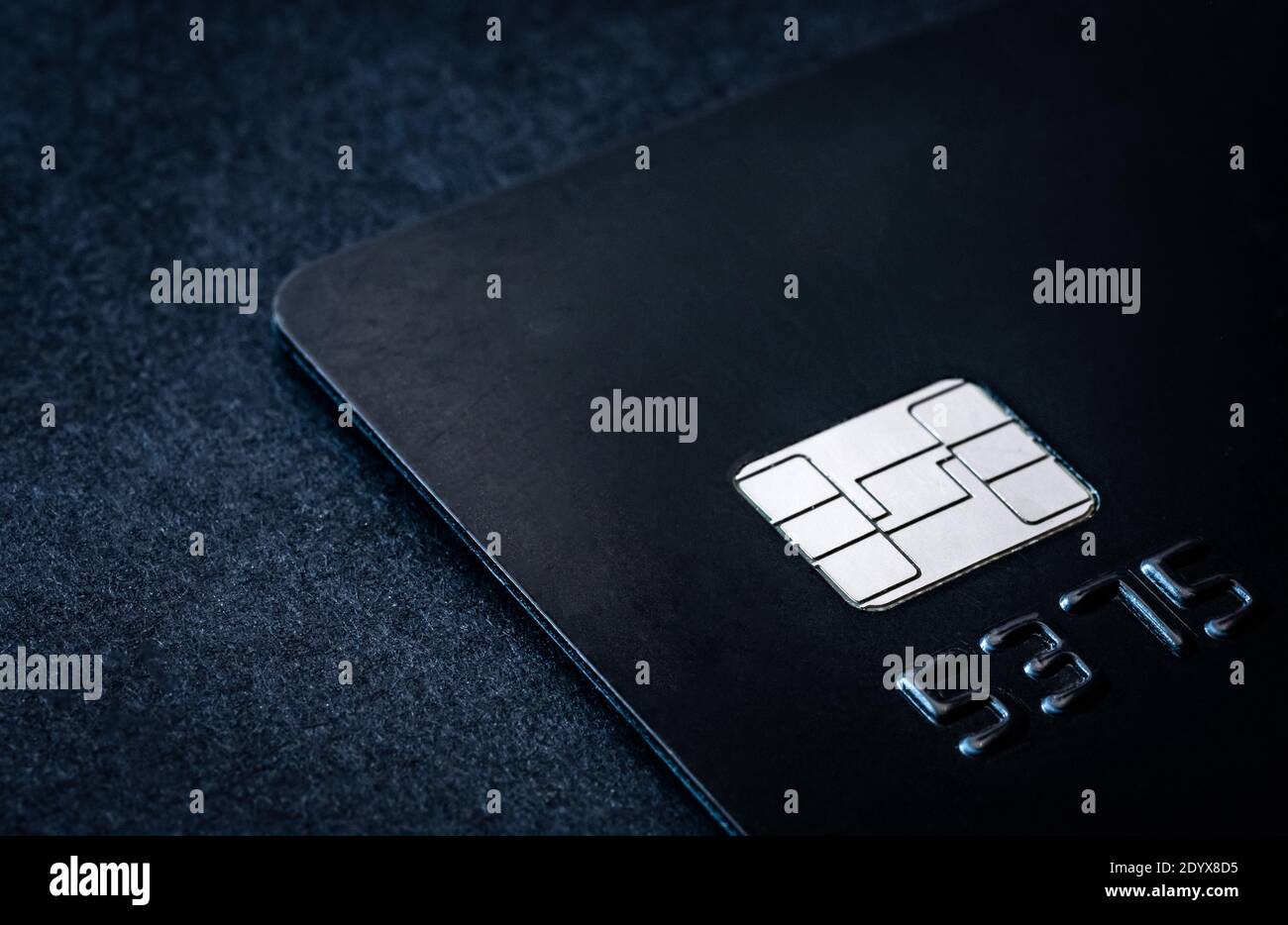 Black credit card with chip macro shot Stock Photo - Alamy