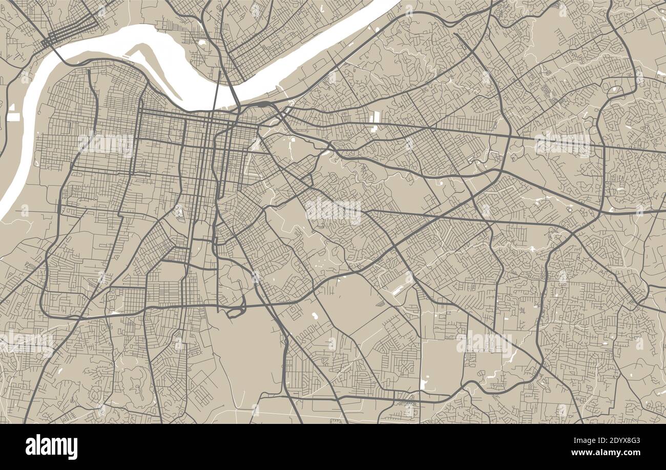 Detailed map of Memphis city administrative area. Royalty free vector ...