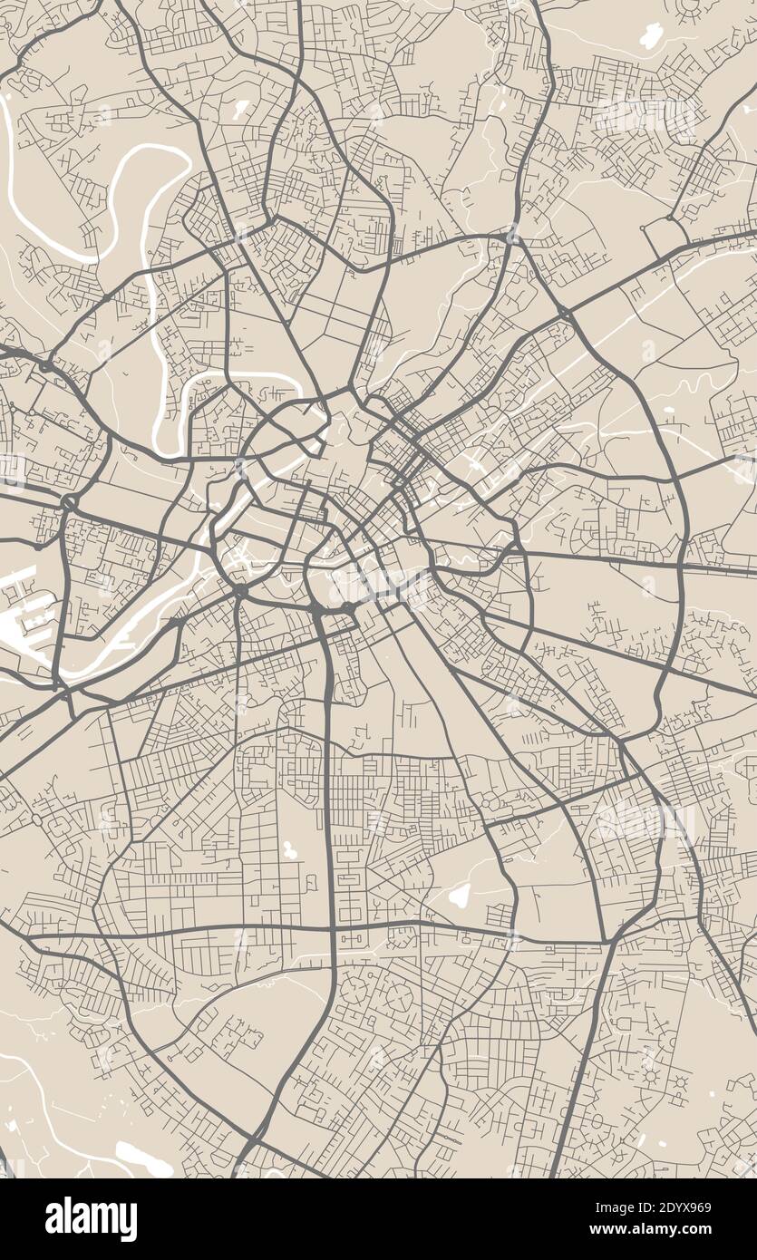 Detailed map of Manchester city administrative area. Royalty free ...