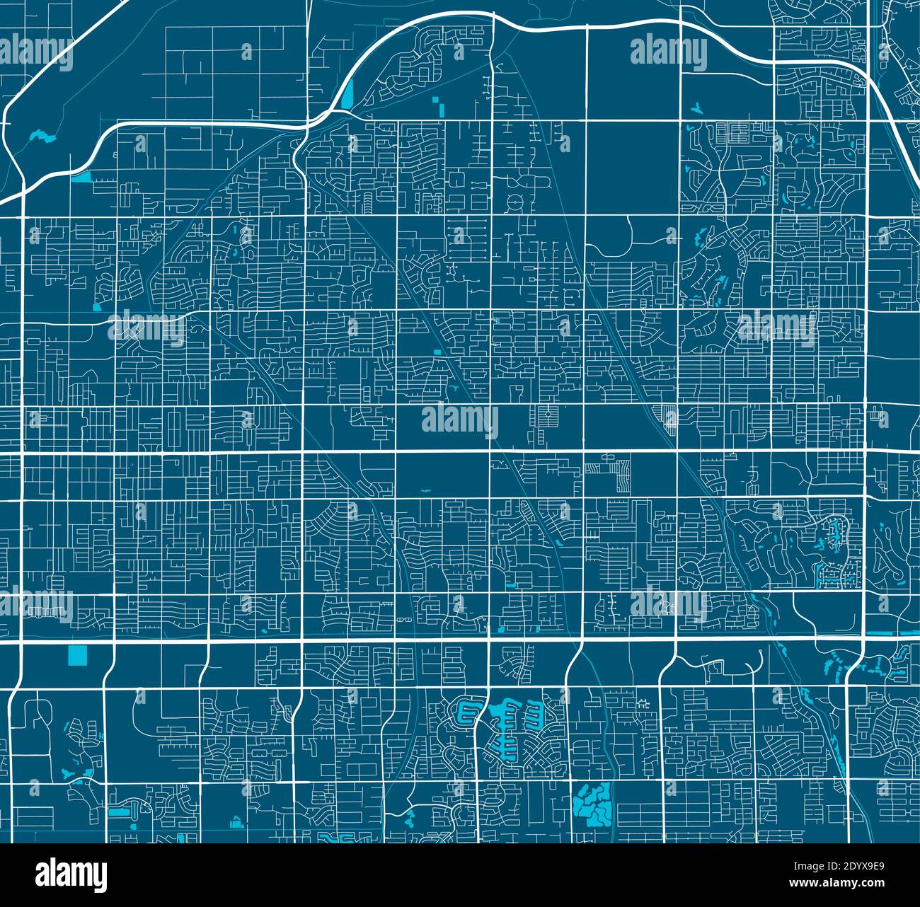 Detailed map of Mesa city administrative area. Royalty free vector ...