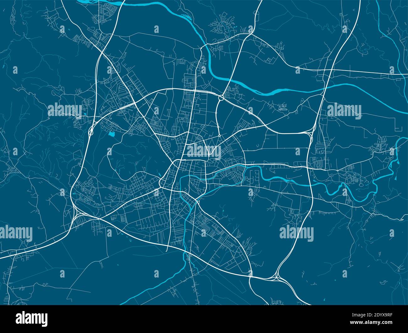 Vector map of Ljubljana. Street map poster illustration. Ljubljana map ...