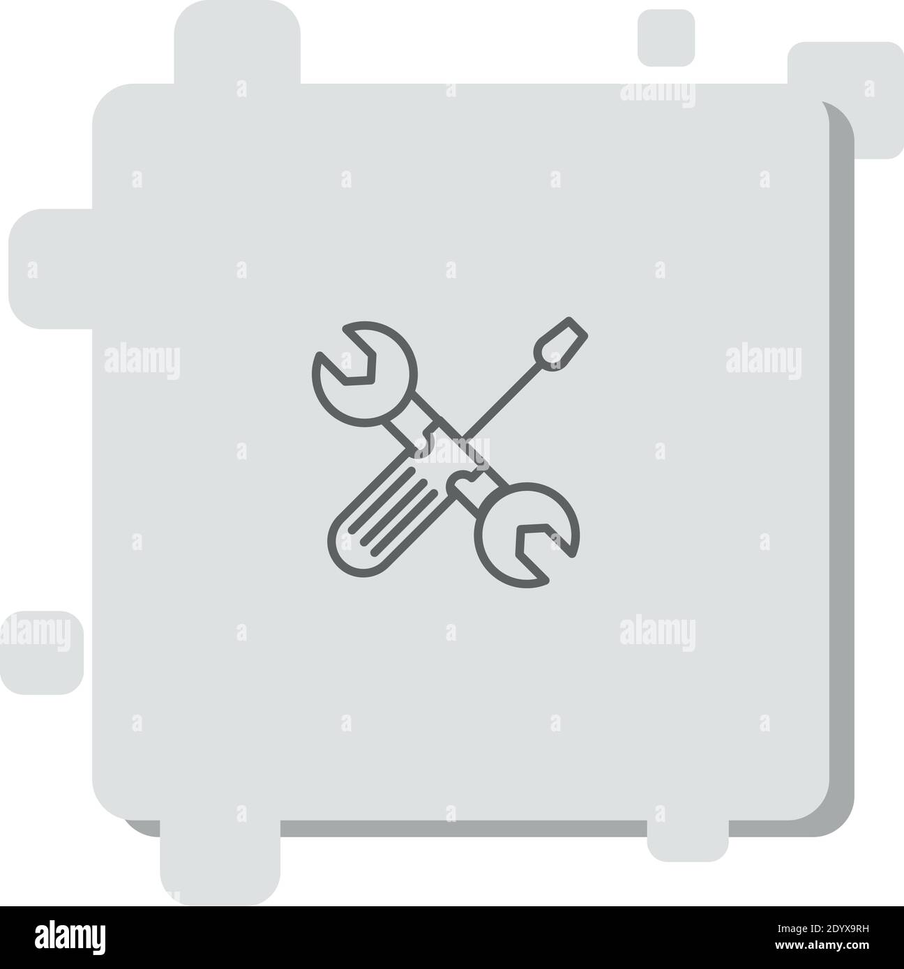 wrench and screwdriver in cross vector icon modern simple vector ...