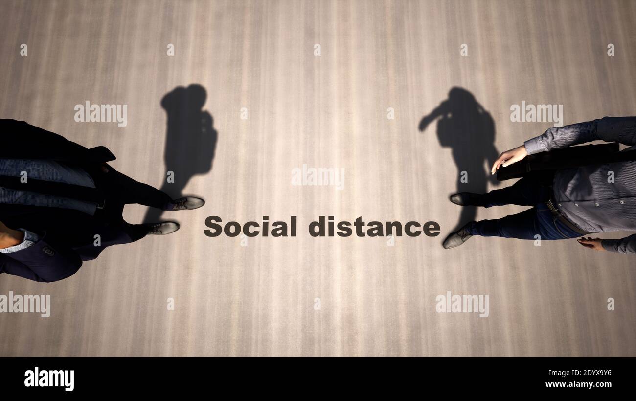 Concept or conceptual 3d illustration of two men meeting following ...