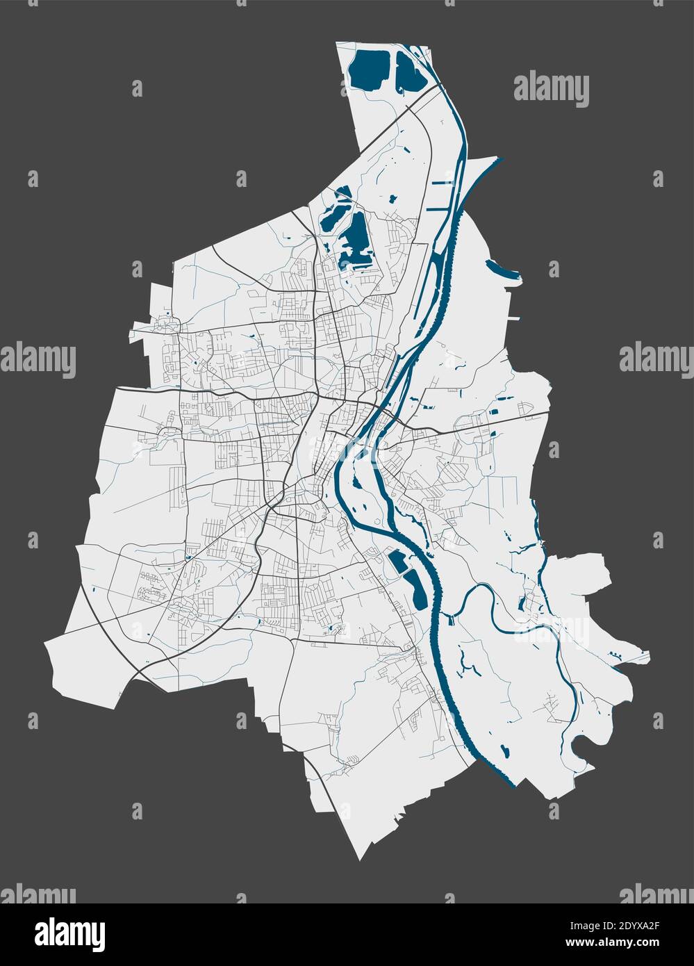 Magdeburg map Stock Vector Images - Alamy