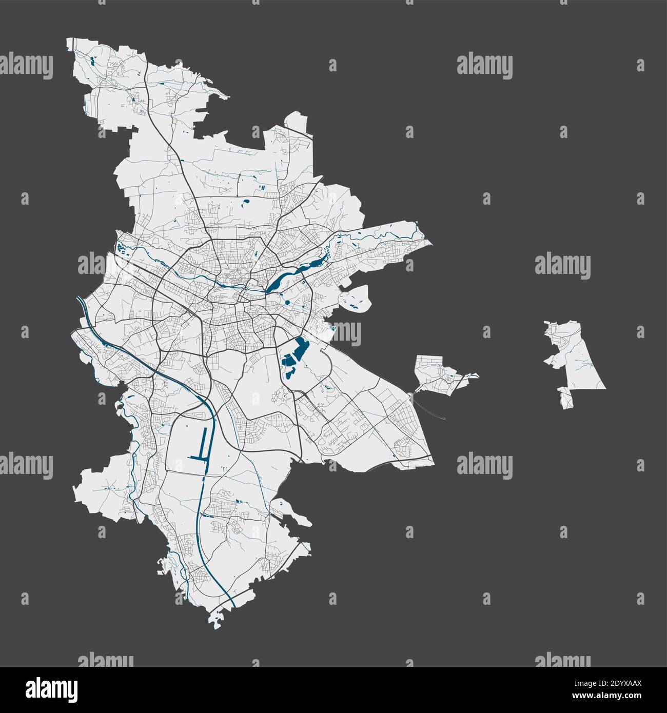 Nuremberg map detailed map hi-res stock photography and images - Alamy