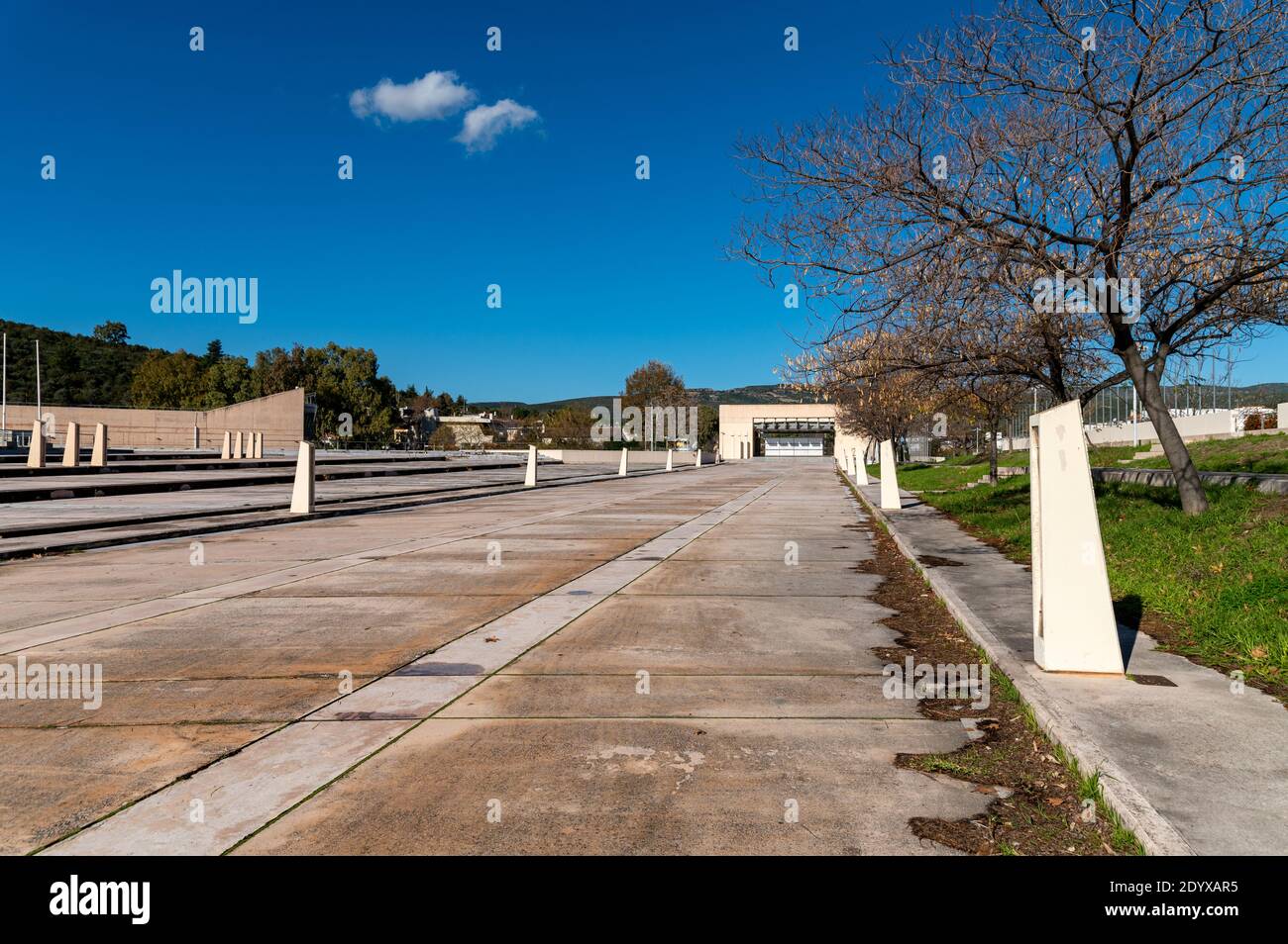 Starting point for the classic Marathon race in Marathon, Greece Stock ...